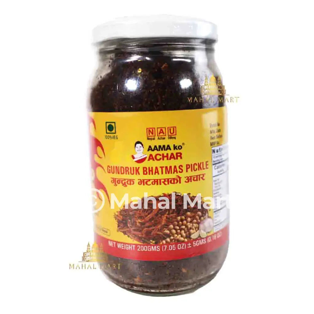 Aama ko Achar Gundruk Bhatmas Pickle 200g – Mahal Mart