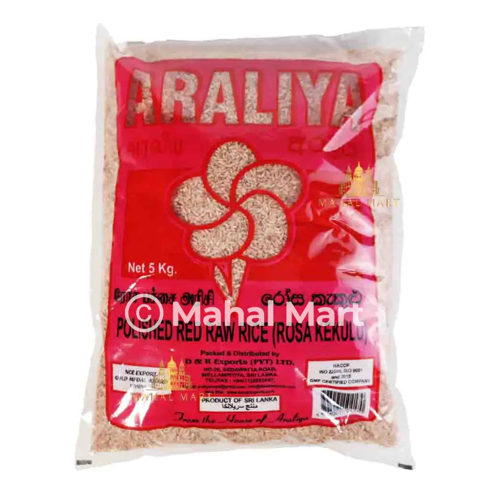 Araliya Rosa Kekulu Red (Raw) Rice 5kg – Mahal Mart